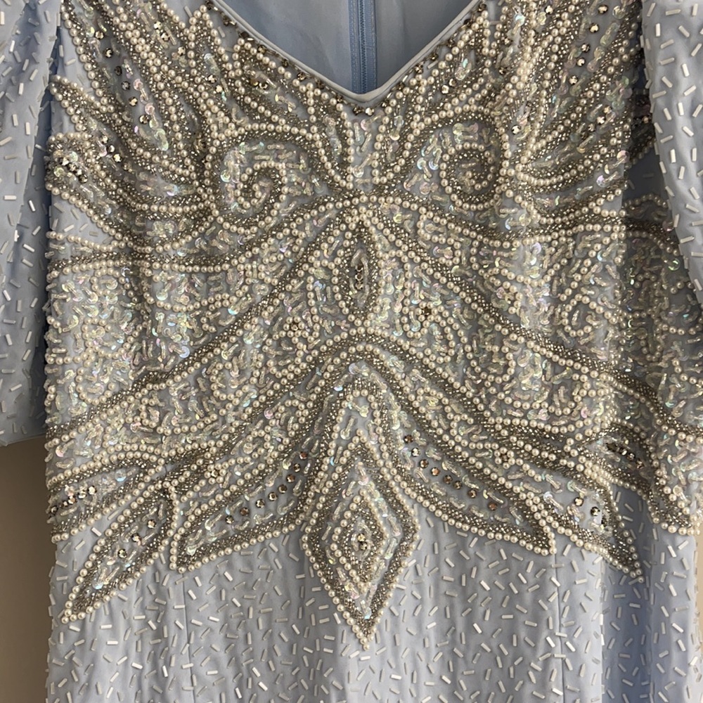 Floor Length Fully Hand Beaded Gown - Gem